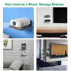 Maozhren Universal Soundbar Wall Mount Floating Shelves for Samsung, Polk Audio, Sonos Arc, JBL, Bose, Sony, Vizio, LG, TCL, Roku, Onn, Philips, Yamaha Soundbar Wall Mount Bracket, with Hardware Kit