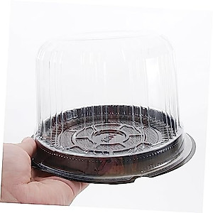 MAGICLULU 60 Pcs Packing Box Cake Box Cake Transporter Clear Muffin Single Container Foam Cooler Single Cake Holders Cake Container with Lid Cheese Cakes Pastry Individual Salad Plastic