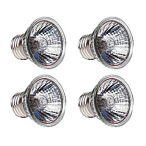 CTKcom 4-Pack 50W Heating Lamp,110V F Heating Lamp Spot Lamp for Turtle Aquarium Aquatic Reptile Lizard Habitat Heat Lighting,4 Pcs
