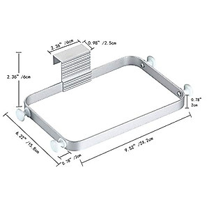 vcseven Metal Trash Bag holder,Under Sink Trash Can for Kitchen,Bathroom,Rv,Office,Dorm Room,Silver