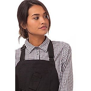 Chef Works Unisex Rockford Bib Apron, Steel Grey, One Size