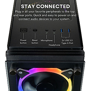 Empowered PC Stratos Mini Gaming Desktop - Intel ARC A750, Intel 12-Core i7-12700KF Processor, 32GB DDR5 RAM, 1TB NVMe SSD, WiFi, Windows 11H - Tiny Liquid Cooled Gamer RGB Computer