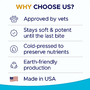 GOODGROWLIES Mobility Glucosamine Treats for Dogs - Advanced Hip & Joint Supplement w/Omega-3, Chondroitin, MSM - Made in USA - Joint Pain Relief - Hip & Joint Care - 120ct