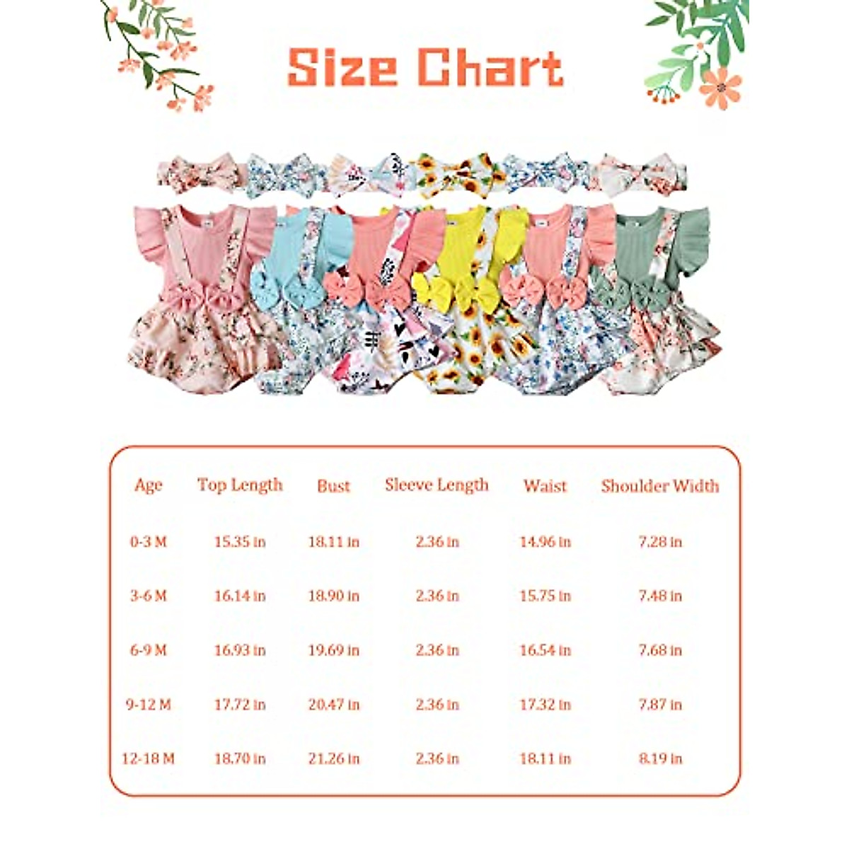 Kiluex Newborn Baby Girl Clothes Summer Romper Ruffle Sleeve One-Pieces Jumpsuits Bodysuit Infant Outfits with Headband (Pink, 3-6 Months)