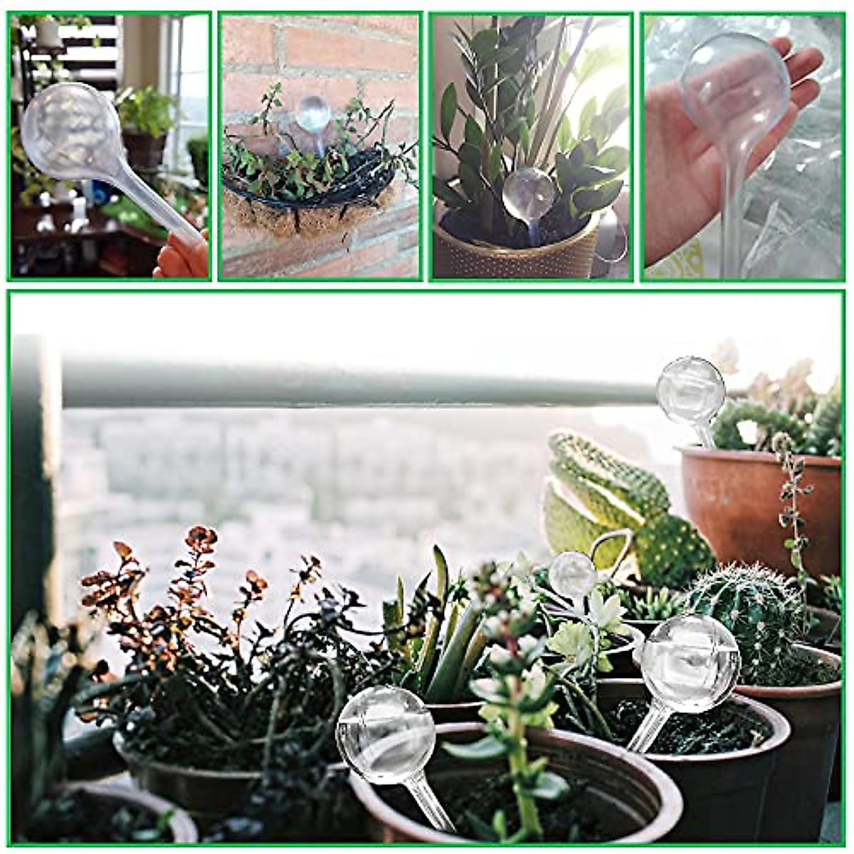 10 Pcs Plant Watering Globes,Clear Automatic Watering Bulbs,Plastic Garden Water Device for Plants,Water Drip Irrigationdevice Watering System