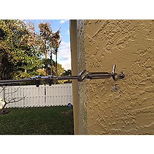 Clotheslines 20 2/3ft Portable for Travel, Curtain Wire Heavy Duty Stainless Steel, Windproof Anti-sag Laundry Rope Multipurpose Cable Camping/Cruise/Travel/Drying (20 2/3ft)