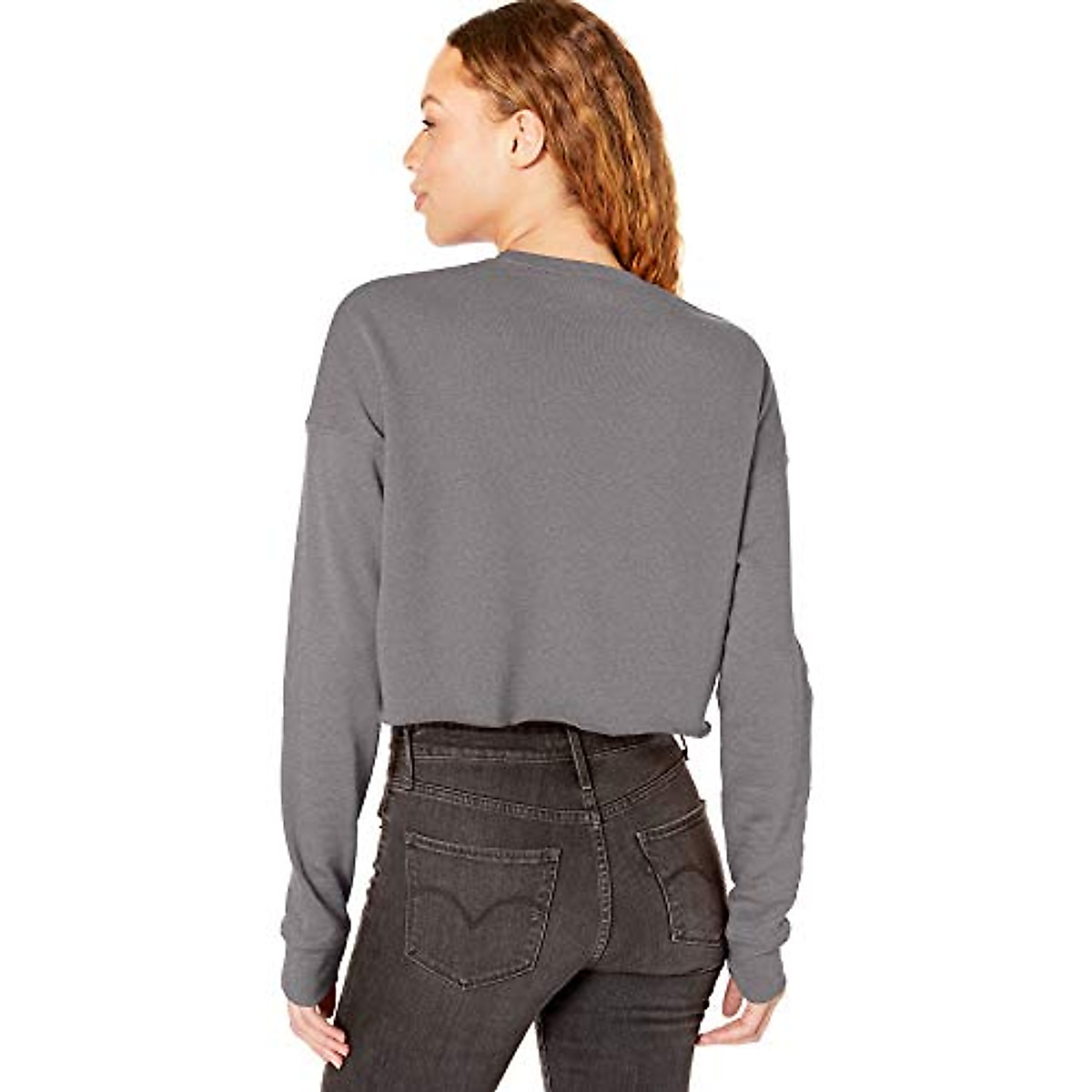Marky G Apparel Cropped Fleece Crew (B7503) Deep Heather, 2XL