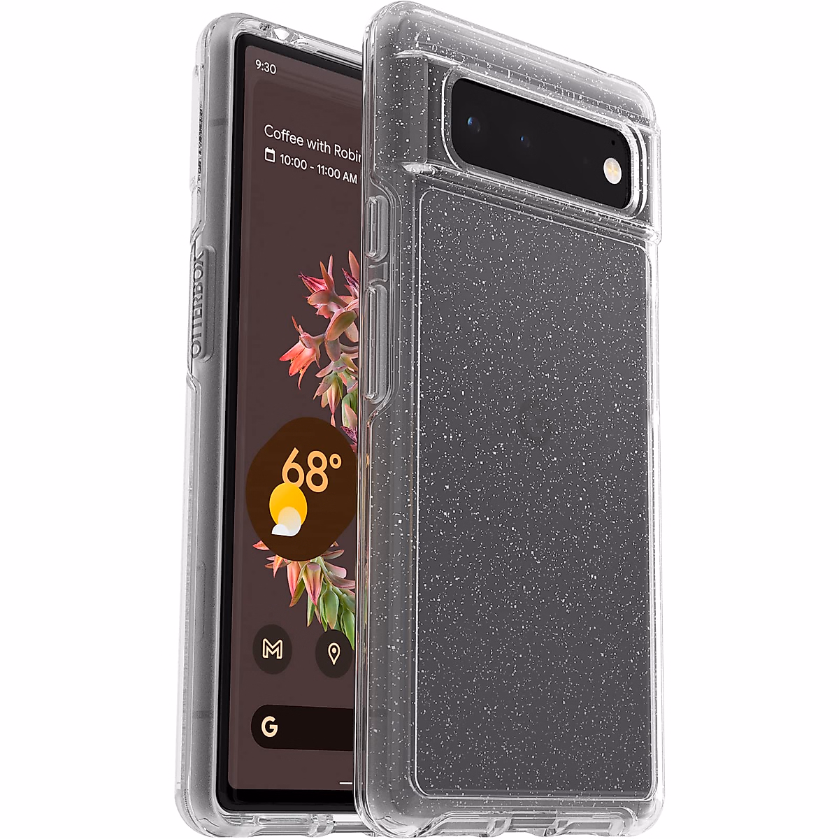 OtterBox Pixel 6 Symmetry Series Case - Stardust, Ultra-Sleek, Wireless Charging Compatible, Raised Edges Protect Camera & Screen