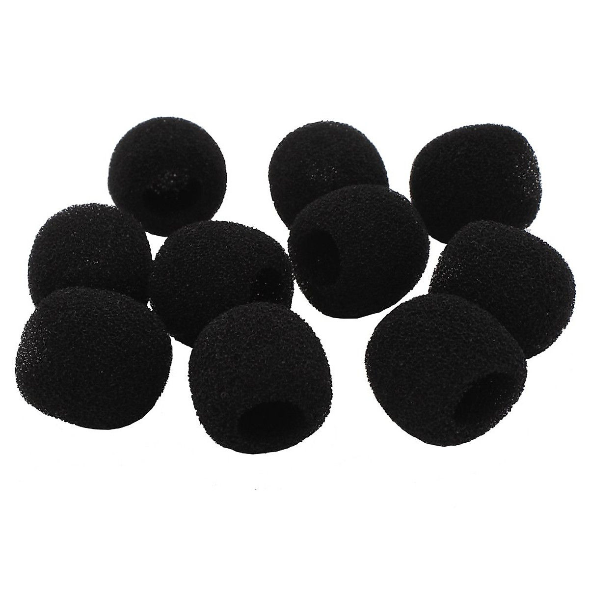 Leen4You Mic Cover 20x8mm(0.79"x0.31") Small Soft Foam Mic Windshiled Microphone Windscreen Sponge Covers Microphone Headset Covers-Black (Pack of 10)