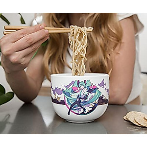 Hatsune Miku Crypton Voice 14-Ounce Ramen Bowl with Chopsticks