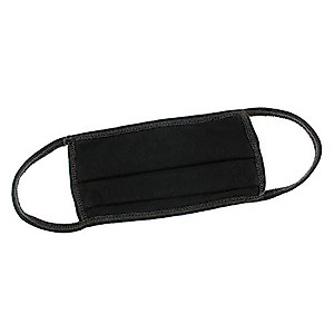 Reusable Face Mask Mouth Mask Pleated Black Cotton USA Made 1 Pack