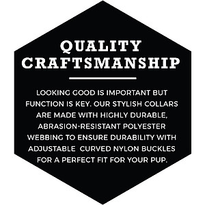 Wolfgang Adjustable Dog Training Collar, for Large Dogs, Durable & Easy to Clean Nylon Dog Collar with Quick Clip Buckles, For Training & Daily Use Made in USA, GreatEscape Print (1 Inch x 18-26 Inch)