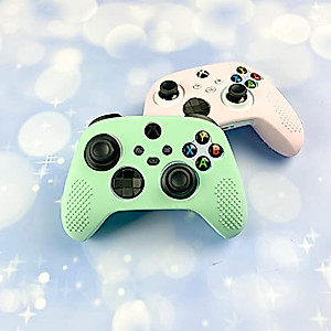 BelugaDesign Pastel Skin Cover for Controller | Soft Sleeve Shell Case with Textured Grip | Compatible with Xbox Series X/S and Xbox One (Pink + Green)