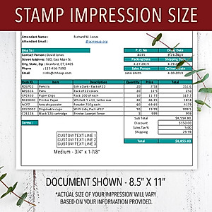 Custom Address Stamp - 5 Font Options - 3 Line Self-Inking Address Stamp - Up to 3 Lines of Customized Text | Multiple Ink Color Options