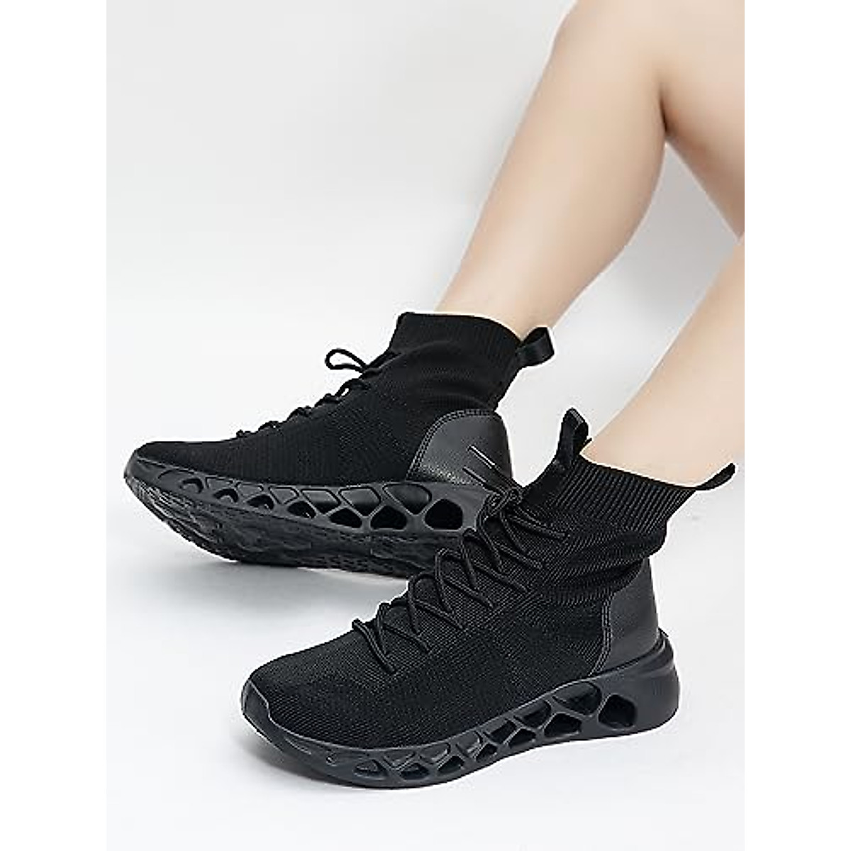 Women’s Breathable Safety Shoes Comfortable Utility Non Slip Walking Running Shoes Adult Fashion Sneakers Black