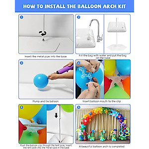 TEKXYZ Balloon Arch Stand Kit, 10FT Wide & 7.5FT High Adjustable Balloon Arch Frame, Ideal for Party Decorations, Not Include Balloons