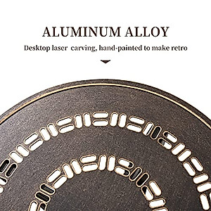 PURPLE LEAF Chaise Lounge Chairs for Outdoor 3 Pieces Cast Aluminum Sunbathing Lounge Chair for Patio Lawn Pool Luxury Tuscan Style Patio Lounge Chair（Khaki）