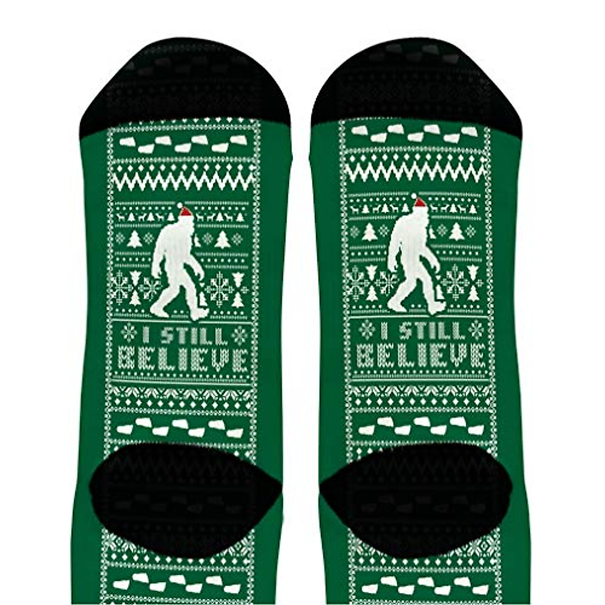 Holiday Socks I Still Believe Bigfoot Socks Sasquatch Christmas Clothes 1-Pair Novelty Crew Socks