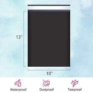 UCGOU Poly Mailers 10x13 Inch Black 200 Pack Shipping Bags #4 Strong Mailing Envelopes Boutique Packaging Postal Self Seal Adhesive Waterproof and Tear Proof Small Business for Clothes Books