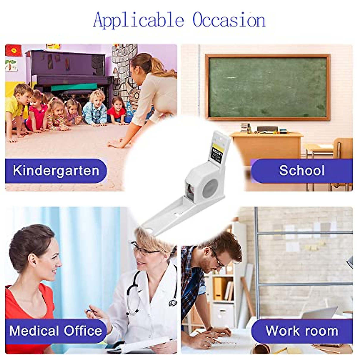 2m/78.7'' Stadiometer Right-Angle Telescopic Tape Measure, Wall Mounted Growth Stature Meter Measure Home Use Adult Children Roll Ruler Height Measuring Tool(White)