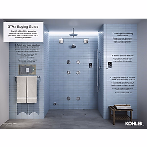 KOHLER 99695-NA DTV+ System Controller Module, For Use with the KOHLER DTV+ Showering System, Two Ports for Connecting Digital Valves, Eight Ports for System Component Connections