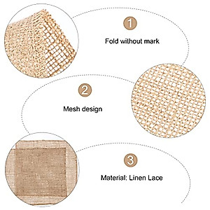 jojofuny Rustic Wedding Decor Rustic Wedding Decor 2pcs Burlap Placemats Beige Table mats Farmhouse Rustic Linen Table Mat Dinner placemats Jute Rustic Tablemats Cotton Placemats Cotton Placemats