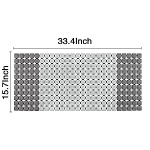 BEMISO Non Slip Massage Bathtub Mat,Shower Mat Non Slip 33.4 x 15.7 Inch Large Size with Suction Cups and Drain Holes Bath Mat for Tub