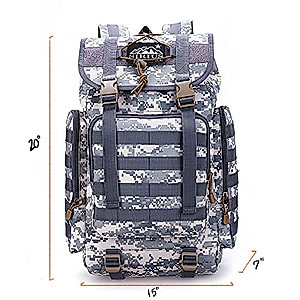 Sirius Survival “The Rambler” - 40L Tactical Backpack with MOLLE Webbing (Black)