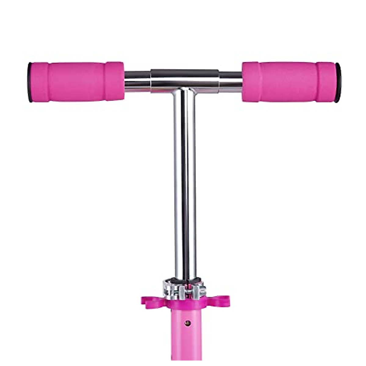 Voyager 2 Wheel Kick Scooter with Light Up Wheels and T-bar – Foldable, Non-Slip Deck, Comfortable & Smooth Ride