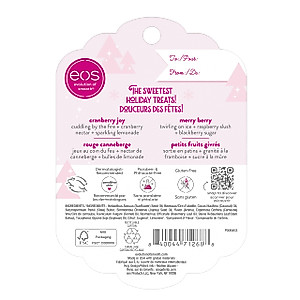 eos Holiday Lip Balm Gift- Cranberry Joy & Merry Berry, Stocking Stuffers, All-Day Moisture Lip Care, 0.14 oz, 2-Pack