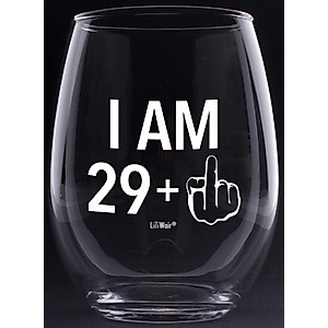 30th Birthday Gifts Wine Glass Men Women | 1994 Birthday Gift for Man Woman turning 30 | Funny 30 th Party Supplies Decorations Ideas | Thirty Year Old Bday | 30 Middle Finger Gag Wine Presents