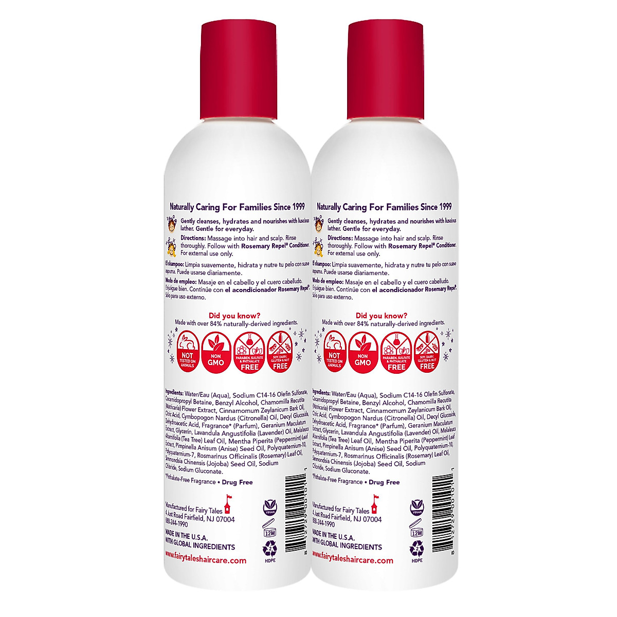 Fairy Tales Rosemary Repel Daily Kids Shampoo– Kids Like the Smell, Lice Do Not, 12 fl oz. (Pack of 2)