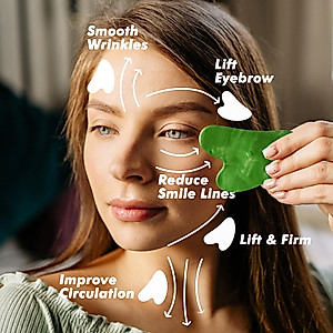 Ice Roller & Gua Sha Set, Skin Care for Face Wrinkles and Puffiness, Self Facial Massage Tools