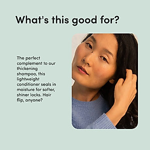 hers triple threat hydrating conditioner for damaged hair, leaves hair looking shiny and strong, color sage formula with an amino acid blend, argan, coconut, sunflower seed oil, 2 pack, 6.4oz