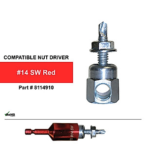 Everflow Sammys 8055957-50 SWDR 1 3/8 Inch Horizontal Threaded Rod Anchor Designed Structure, Steel with Zinc Plated, Corrosion Resistance, 1/4-20 x 1 Inch Screw Length-(Pack of 50), 50 Piece