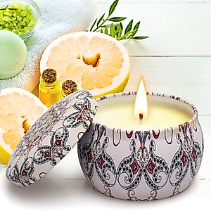 YMing Scented Candles Gifts for Women Mom, 8% Essential Oil, 4 Pack Soy Candles for Home Scented, 120H Burning Time, Stress Relief Gifts for Girlfriend, Teacher, Mom, Anniversary, Birthday, Christmas