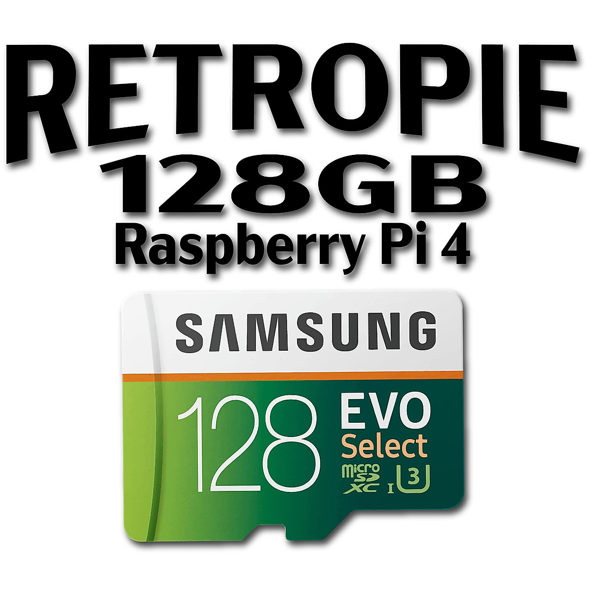 Retropie 128GB SD Card - 10,000 Games - Raspberry Pi 4 - New Ultra - PNP, Green