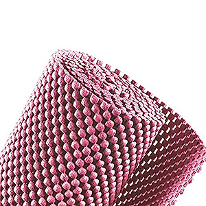 Shelf Liner Drawer Liner Non-Slip Mat Shelves Liners 12" X6.5’ Grid Pattern PVC Non-Adhesive Grip Liner Anti-Slip Mat for Kitchen Cabinets Wire Shelving Pantry Dresser Refrigerator (Pink)