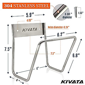 304 Stainless Steel Garden Hose Hanger (Set of 2) Garden Hose Holder, Hose Holder Wall Mount, Heavy Duty Wall Mount Hose Hanger Holds 150-Feet of 5/8-Inch Hose