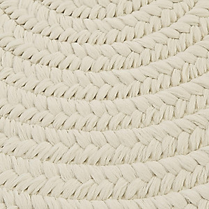 Boca Raton Polypropylene Braided Rug 4x6 White