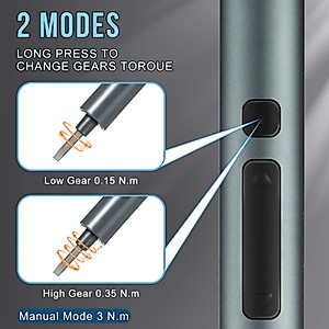 3.7V Mini Electric Screwdriver, 24 IN 1 Cordless LED Light Mini Screwdriver Set with 24 S2 Magnetic Bits, 2 Torque Settings, Precision Screwdriver Set Tool Set for Phone|PC|RC|Watch