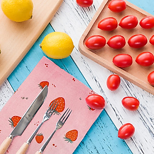 Kumebon Reusable Paper Towels Washable Roll - 25 Pack 100% Cotton Prints Cloth Paper Towels for Kitchen Paperless Paper Towels Napkins Zero Waste Products Alternative Paper Towel Alternative