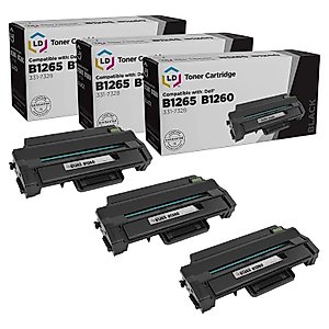 LD LD Products Compatible Replacement for Dell 331-7328 (DRYXV) Set of 3 High Yield Black Toner Cartridges Compatible with Dell B1260dn, B1265dnf, B1260dnf, B1265dfw Printers