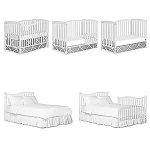Dream On Me Nursery Essentials Bundle of Dream On Me Chelsea 5-in-1 Convertible Crib, Dream On Me Ashton Changing-Table, with a Dream On Me Twilight 5” 88 Coil Inner Spring Crib and Toddler Mattress