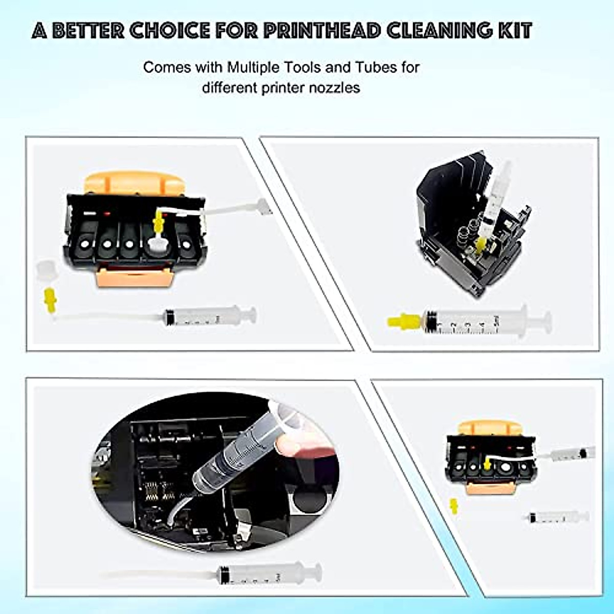 Inkpro Sublimation Printhead Cleaning Kit Inkjet Universal Printer Nozzle Cleaner Solution Print Head Cleaning for Epson HP Brother Canon - Works on Sublimation Ink, Pigment Ink and Dye Ink (100 ml)