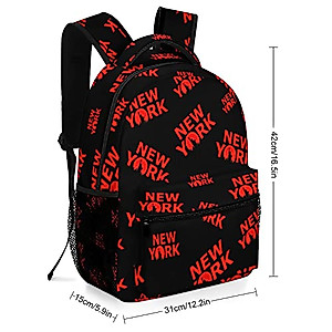 New York City Funny Backpack Shoulders Bookbag Travel Laptop Daypack