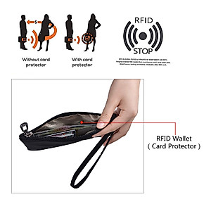 Crossbody Bag for Women Waterproof Shoulder Bag Messenger Bag Casual Nylon Purse Handbag (Large, Black-RFID)