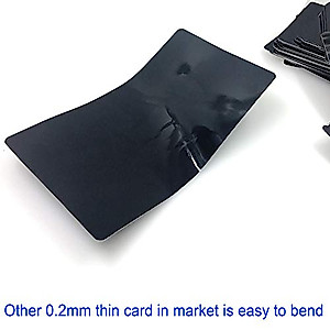 Ebamaz Metal Business Cards Anodized Aluminum Plaque Plate 86X54X0.8mm (Black, Blank,10PCS)