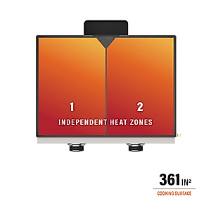 Blackstone 22" Tabletop Grill without Hood- Propane Fuelled – 22 inch & Outland Living Firebowl 893 Deluxe Outdoor Portable Propane Gas Fire Pit with Cover & Carry Kit, Black