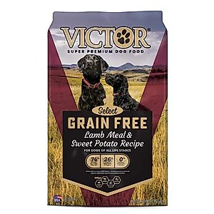 Victor Super Premium Dog Food – Grain Free Lamb Meal & Sweet Potato Recipe - Dry Dog Food for Dogs of All Life Stages – High Protein Dry Dog Food for All Normally Active Dogs, 30 lb